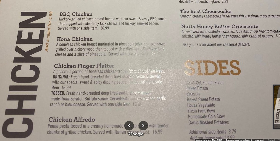 Rafferty’s Restaurant Menu – Burgers, Steaks, and Comfort Food ...
